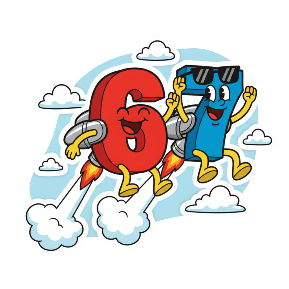 Six Seven Blast Off Meme Sticker – The Home T